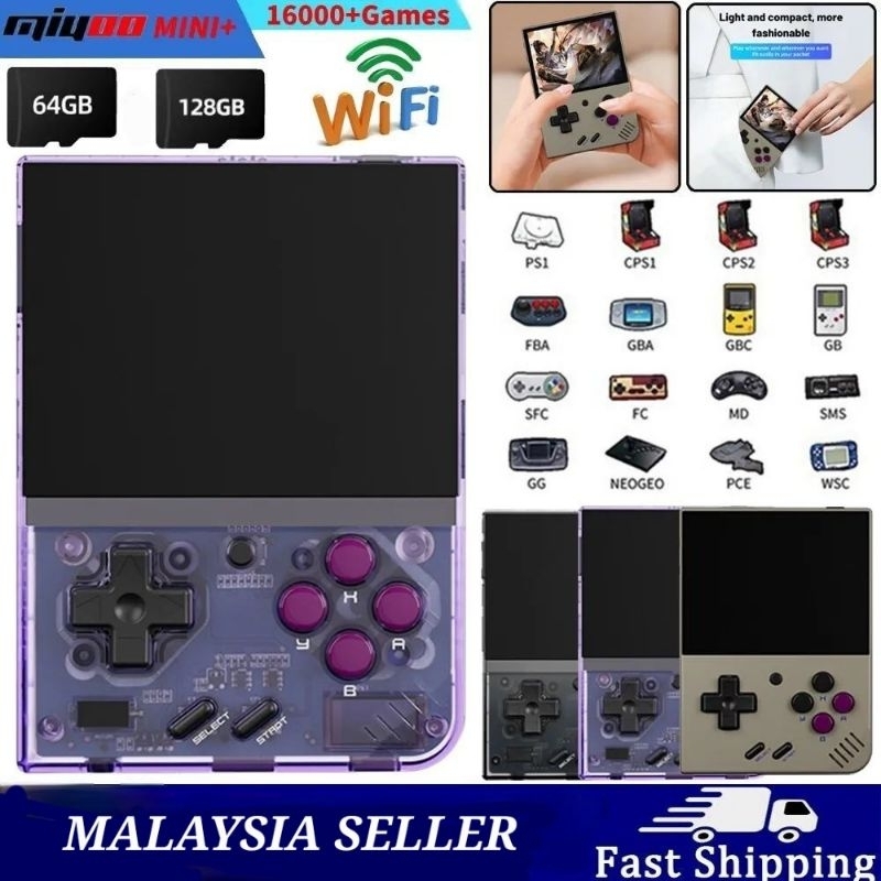 Miyoo Mini Plus Mobile Game Console, WiFi Portable Retro Handheld Game ...