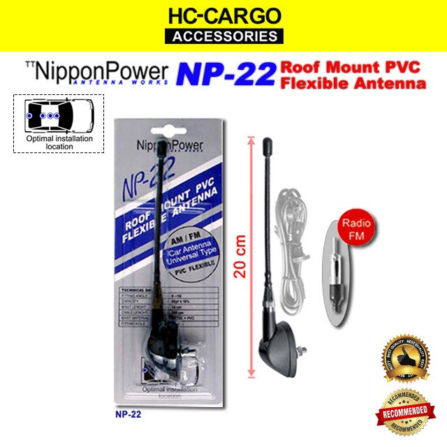 NP-22 NP22 Nippon Power Replacement Mast Car Antenna (Universe Type ...
