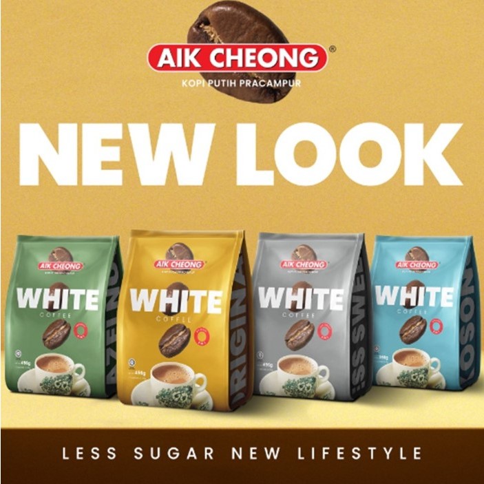 NEW! Aik Cheong 4 In 1 White Coffee Tarik / Hazelnut / Less Sugar ...