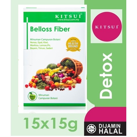 Kitsui Belloss Fibre D'Tox (15 sachets x 15g) Natural Detox Botanical ...