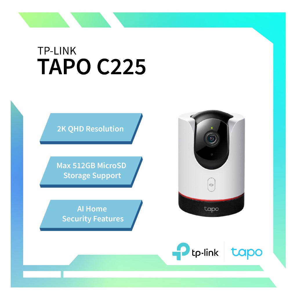 TP-LINK TAPO C225 IP Camera Tapo Wifi N 4MP 2K QHD Max 512GB MicroSD Pan/Tilt AI Home Security ...