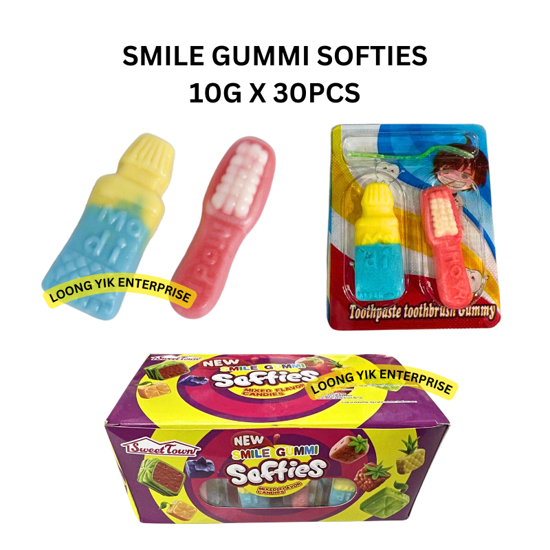 30 Pcs LATEST New Smile Gummy Toothpaste Toothbrush False Teeth Mix ...