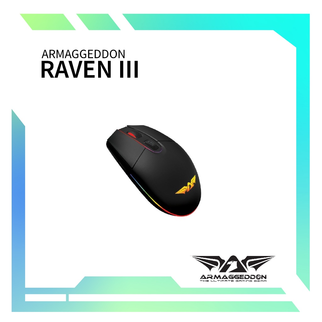 Armaggeddon Grumman Raven III Stealth Wired USB Gaming RGB Optical ...