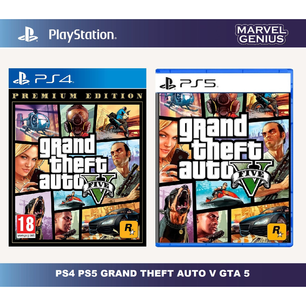 PS4 PS5 GAME Grand Theft Auto 5 Premium Edition | Grand Theft Auto V | GTA 5 侠盗猎车5 | Shopee ...