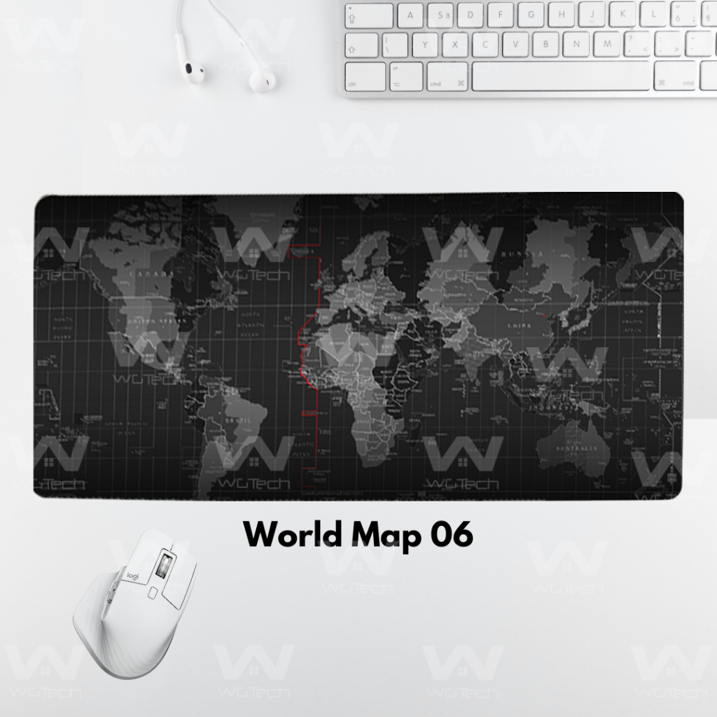 World Map Extra Large Anti Slip Gaming Mouse Pad 90cm*40cm & 80cm*30cm ...
