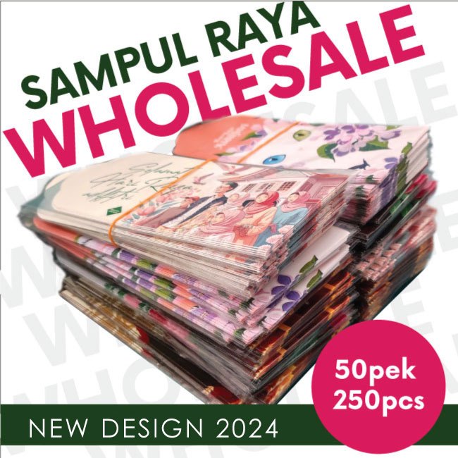 Sampul Raya 2025 (50 Pek 250pcs) Sampul Raya Borong - Green Envelope ...