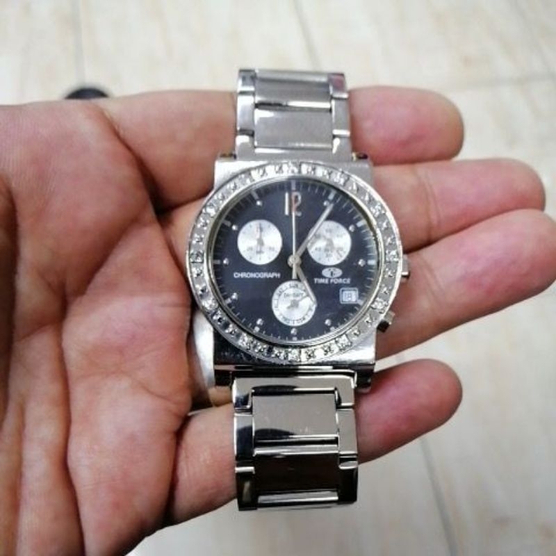 TIME FORCE CHRONOGRAPH 24 HOURS QUARTZ WOMEN WATCH | Shopee Singapore