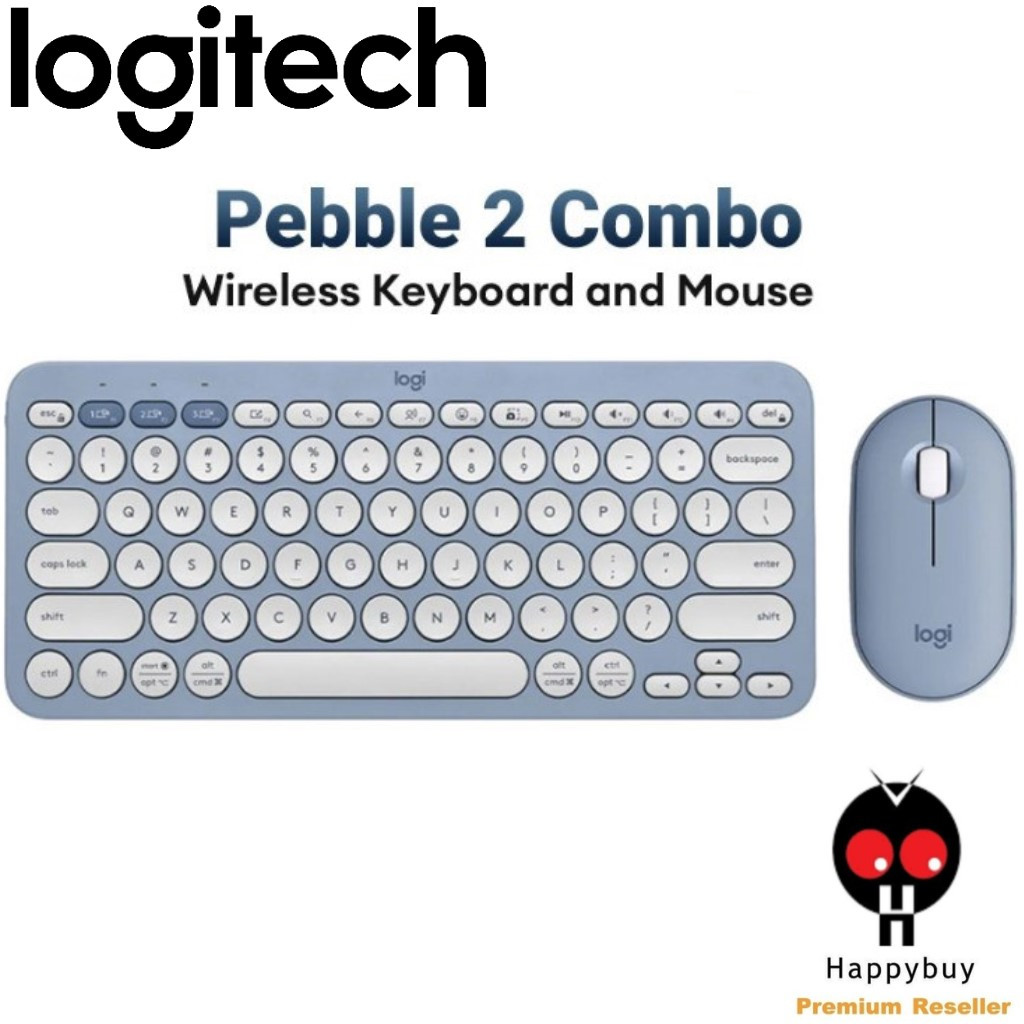 Logitech Pebble 2 Combo Wireless Keyboard and Mouse, Quiet and Portable ...