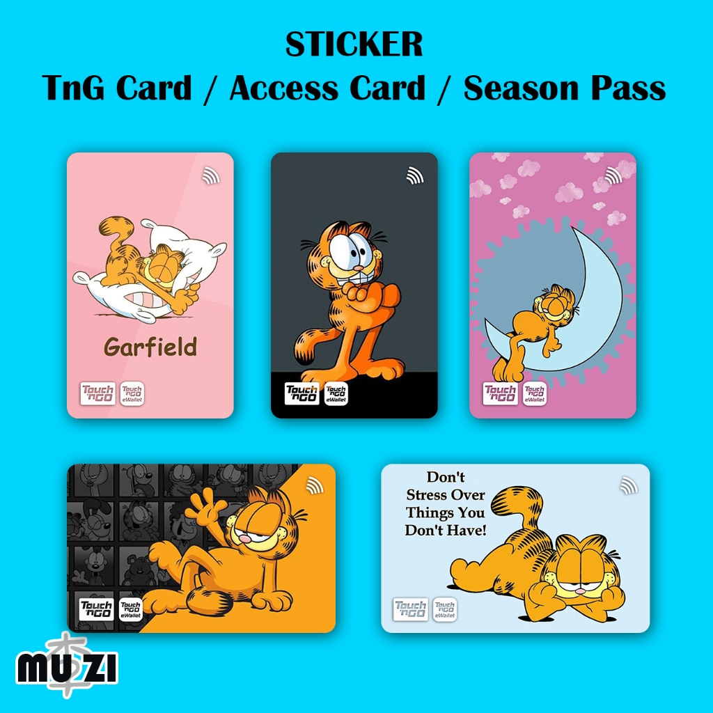 Garfield TnG Card STICKER NFC STICKER Waterproof Thick Hard Material ...