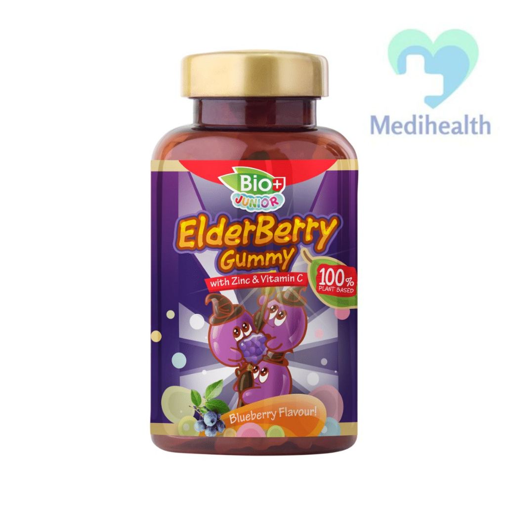 [EXP06/24]BIO+ JUNIOR Elderberry Gummy With ZINC&VIT C - BLUEBERRY ...