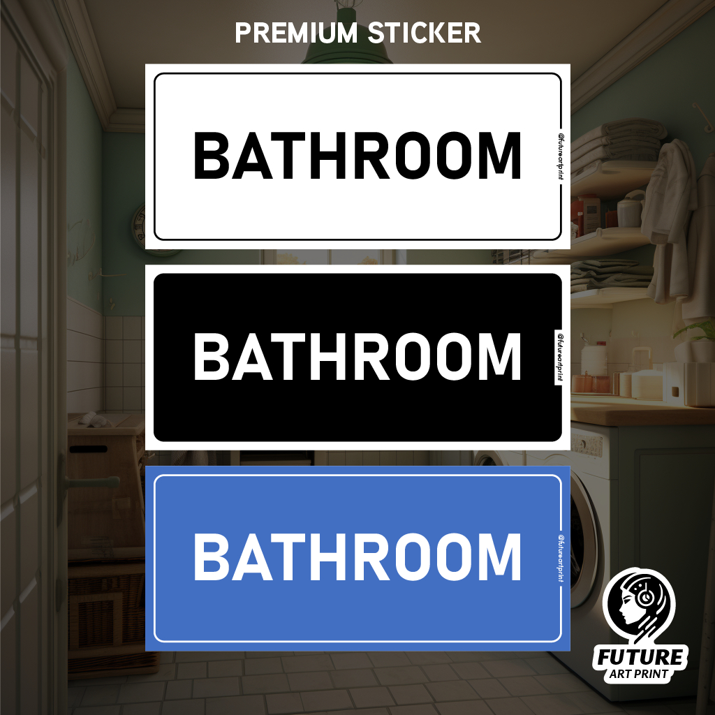 Bathroom. Bilik Mandi Tandas. Toilet Restroom Washroom. Premium Sticker ...