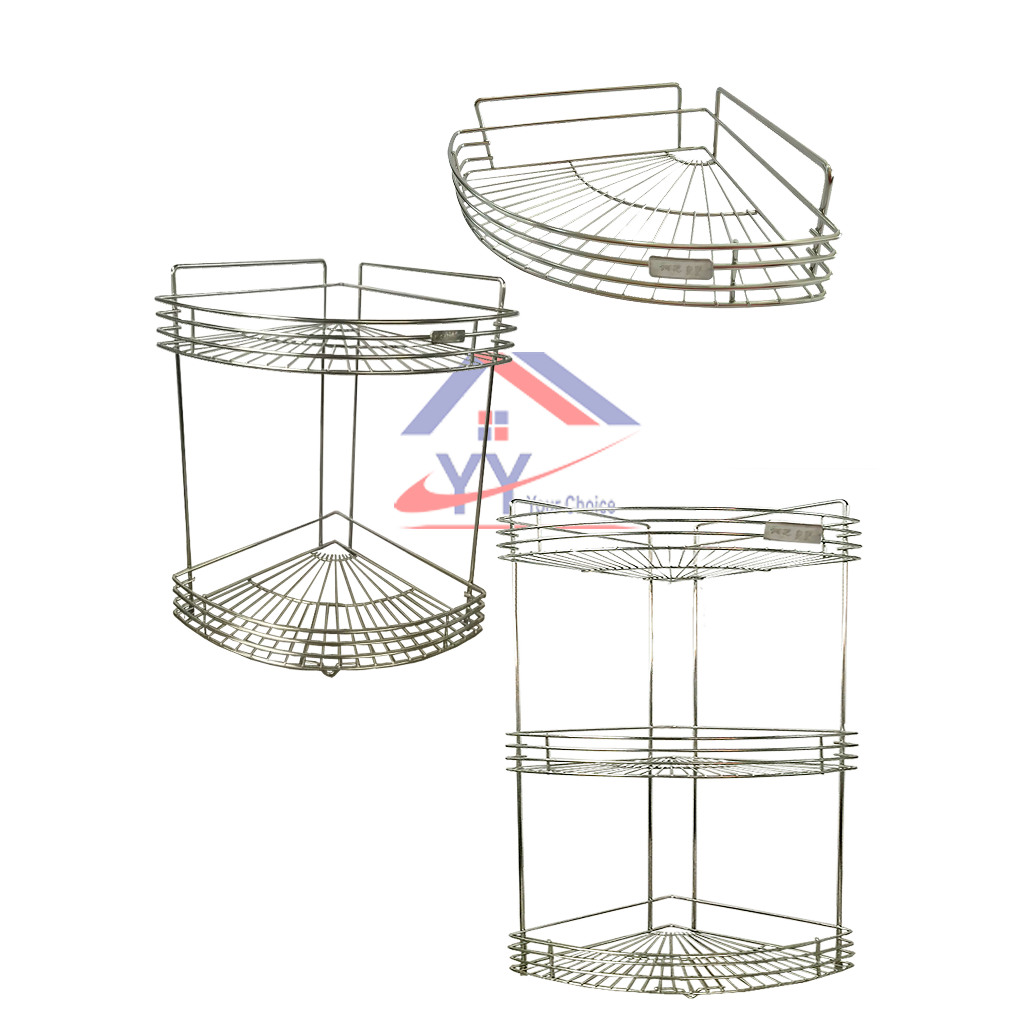 SUS304 Stainless Steel Triangular Corner Shelf/Corner Wall Rack Kitchen ...