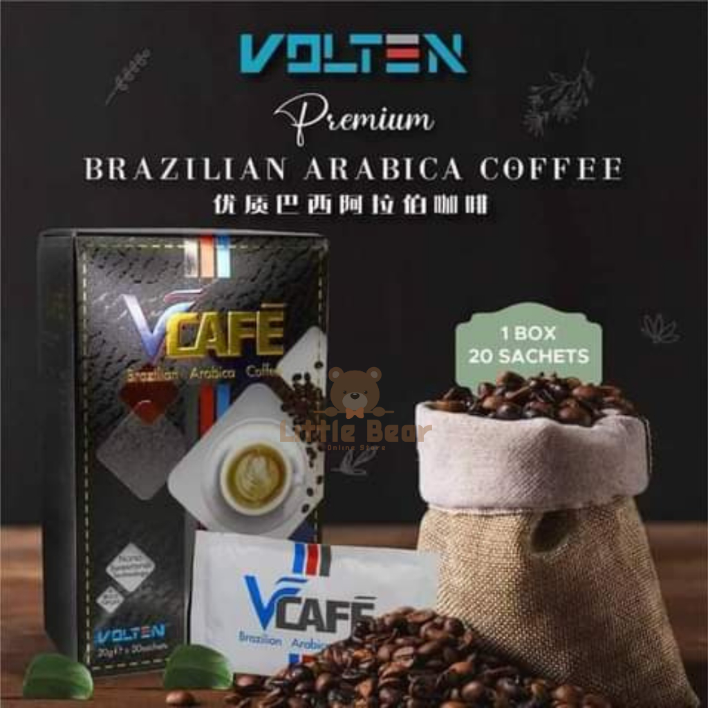 VOLTEN Vcafe Brazilian Arabica Coffee Kopi Vcafe 黑姜咖啡 (20 sachets/box ...