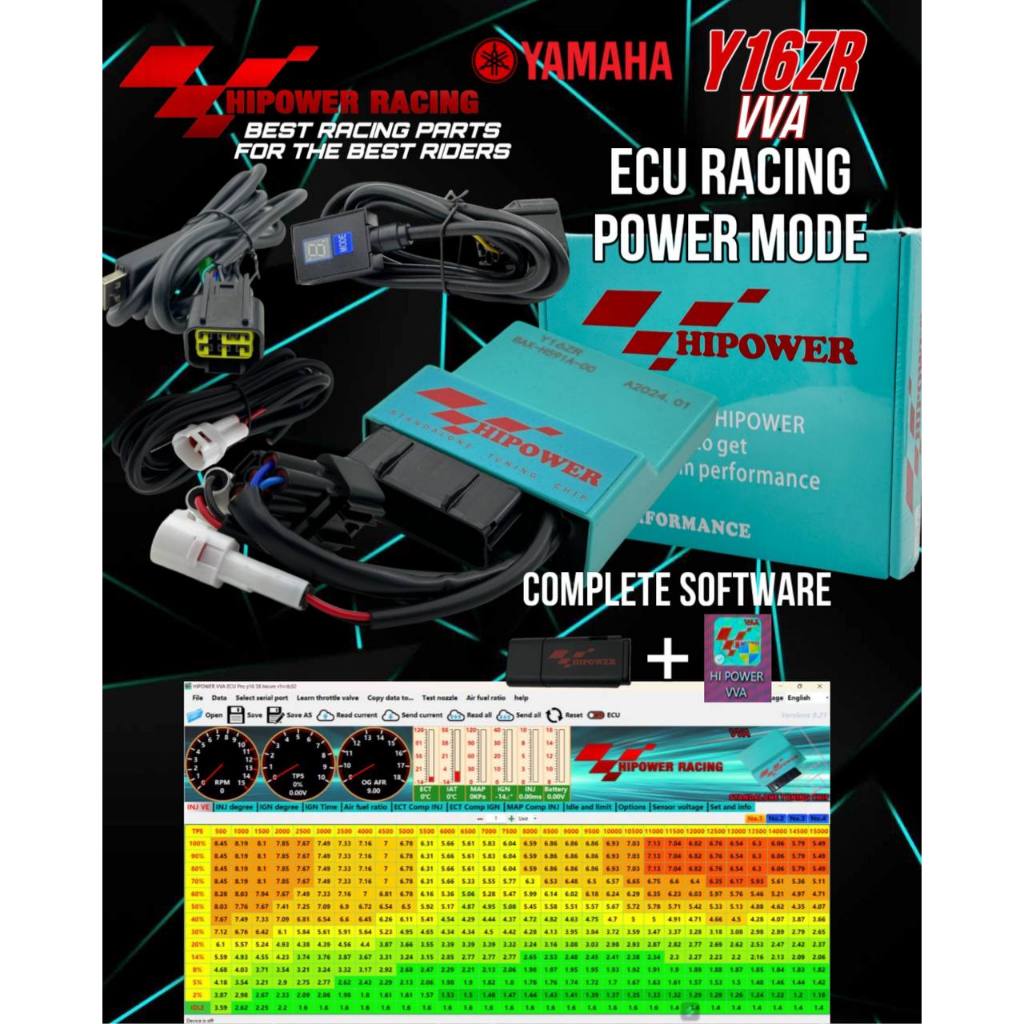 Y15 V1 / Y15 V2 / Y16 / RSX150 / RS150 / LC135 V8 FI HIPOWER RACING ECU ...