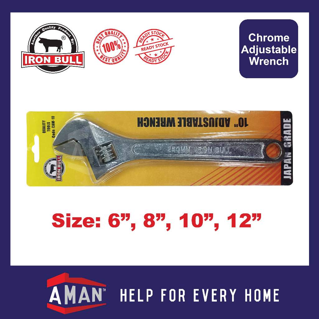 IRON BULL Adjustable Wrench Spanner Switch Spanner Hand Tools Hardware ...