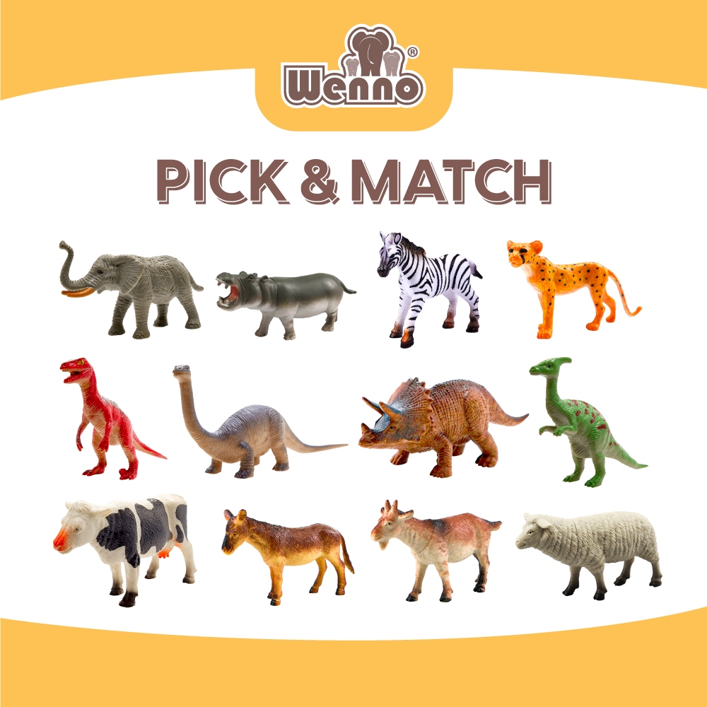 Wenno Pick & Match Your Educational Learning Animal Toys Realistic ...