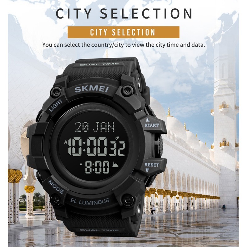 Jam Kiblat dan Watku Solat Skemi 1680 Digital Watch with Qibla ...