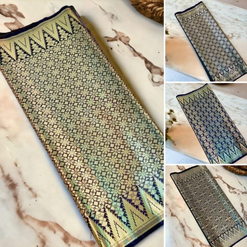 NEW Sampin Songket Classic 2.5meter Black Gold - saiz besar Samping ...