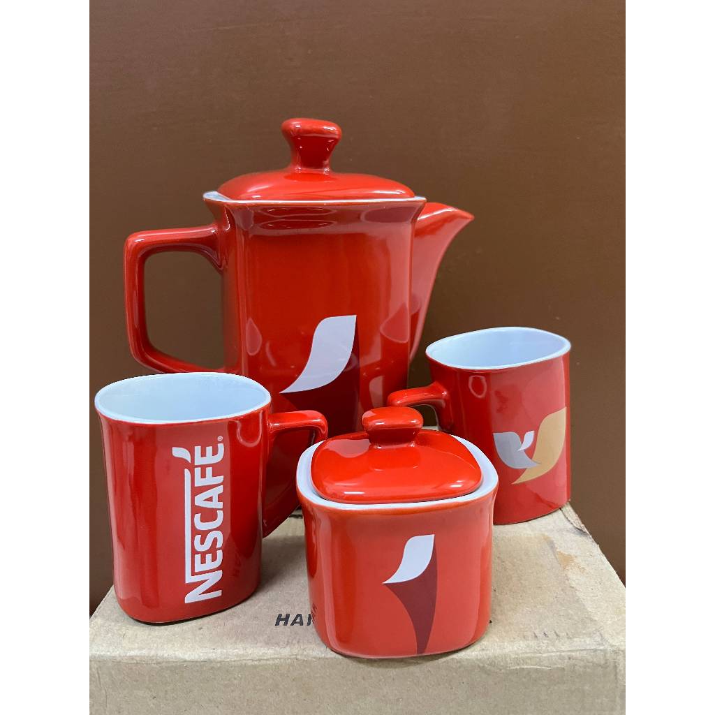 Nescafe Teapot & Cups Set Limited Edition Set Teko & Cawan Edisi Terhad ...