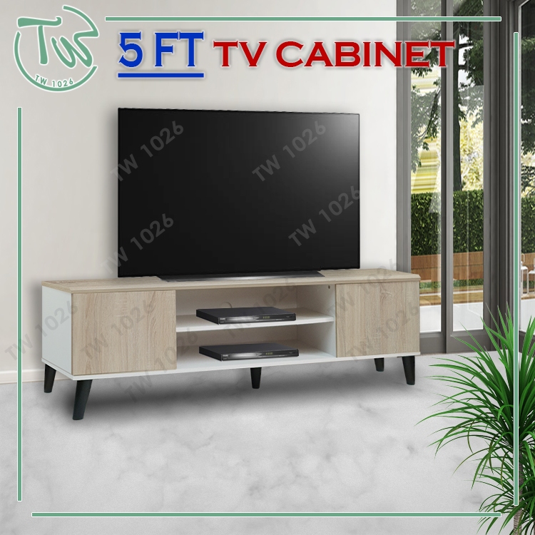 TW 5 FT TV Cabinet {Simple & Minimalist Style}/TV Console/ Kabinet TV ...