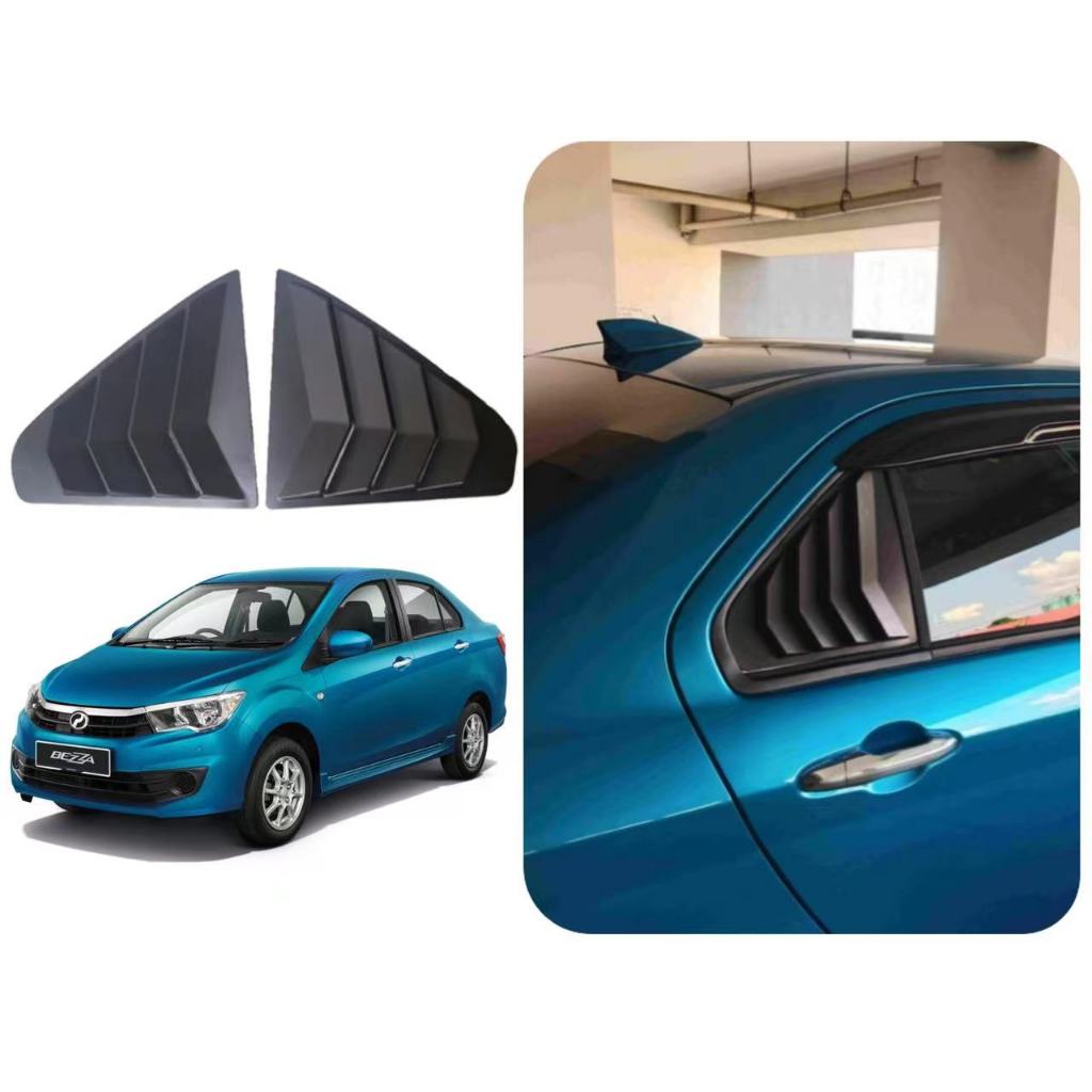 Perodua Bezza Window Cover Mustang Shark Fin Sport Matte Black ...