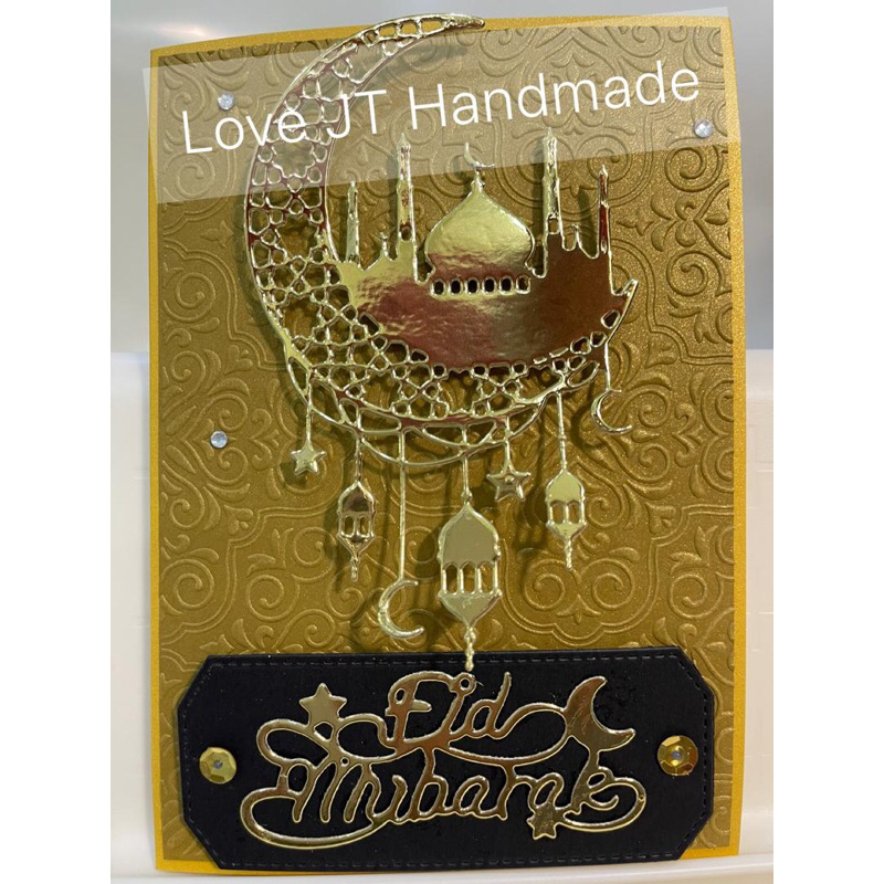 A6 Size Handmade Card Greeting Card Wishes Card Eid Mubarak Hari Raya ...