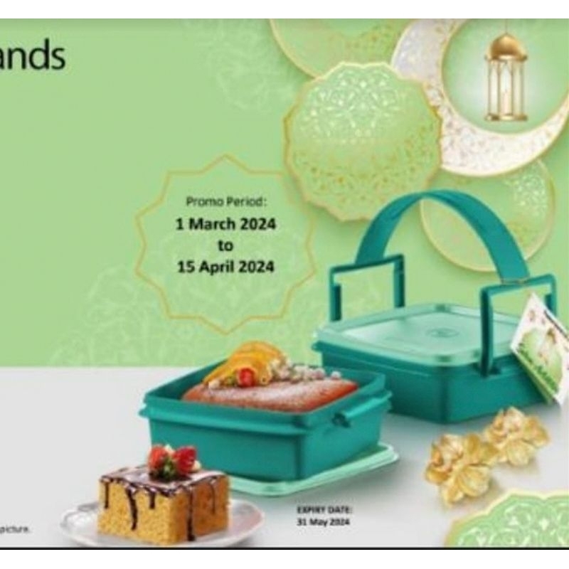 Tupperware Raya Cake set 2024(2pcs)Double Chocolate Cake 230g/Orange ...