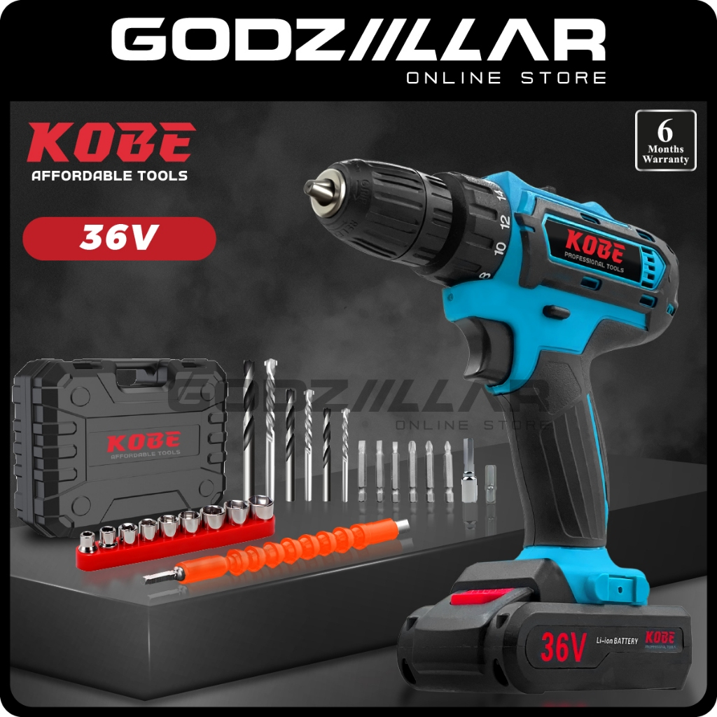 Kobe 36V Cordless Impact Drill | 2-Speed With Battery Impact Function ...