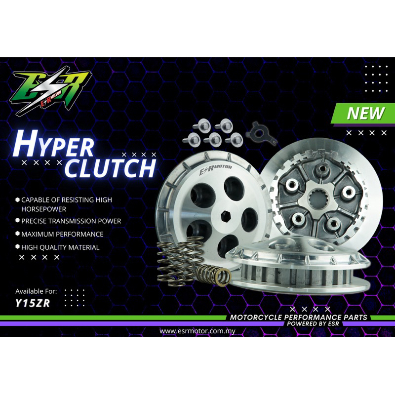 ESR MOTOR HYPER CLUTCH & HYPER CLUTCH COMBO SET 5 PLATE Y15ZR LC135 4S LC5S LC135 4S ES Y16ZR ...