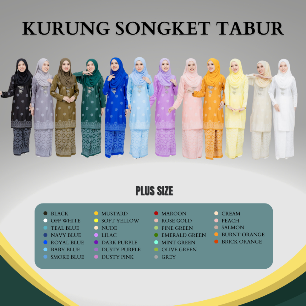 [PLUS Size] SUBUR SONGKET BRACKET | Modern RAYA SONGKET BRACKETS 2025 ...
