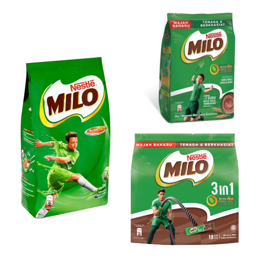 NESTLE MILO ACTIVE-GO 1KG/2KG/3 IN 1 | Shopee Singapore