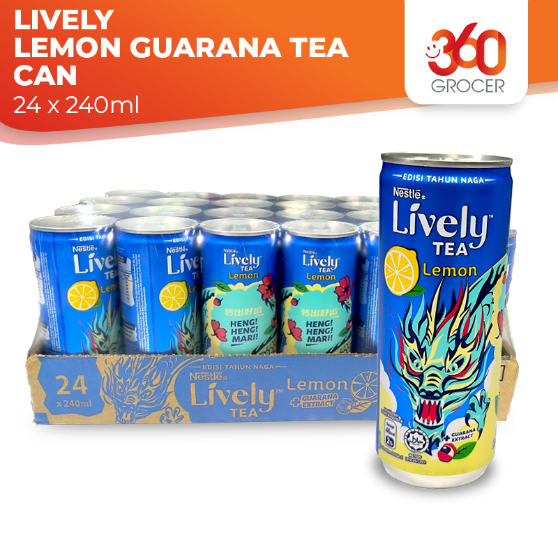 LIVELY LEMON GUARANA TEA - 24 x 240ML | Shopee Singapore
