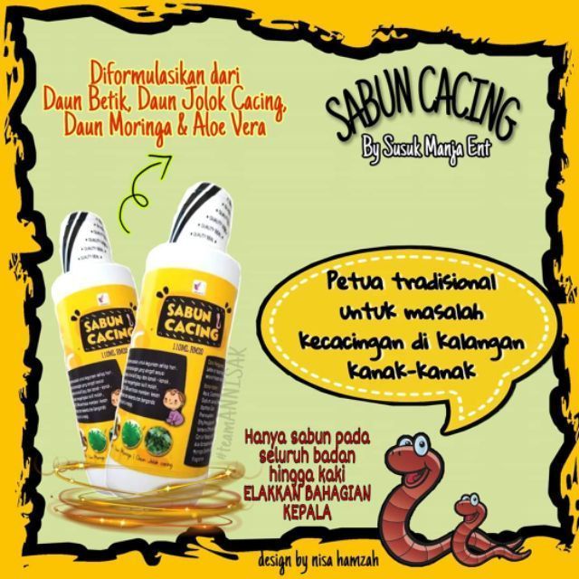 SABUN CACING by Susuk Manja - Penawar Cacing / Ubat Cacing | Shopee ...