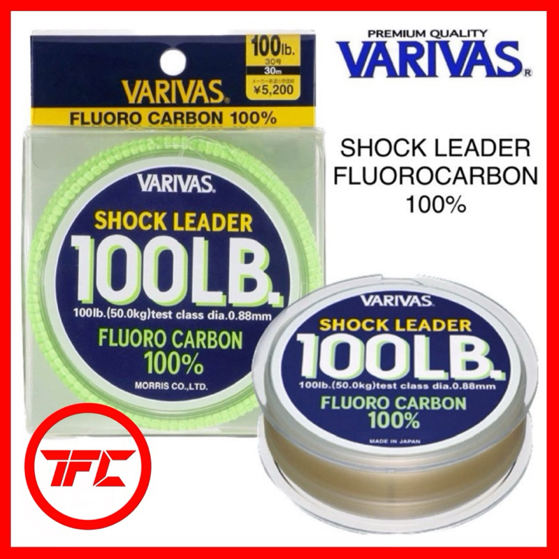 VARIVAS 100% Fluorocarbon Shock Leader Line 30M Fluoro Carbon Tali Perambut Pancing | Shopee ...