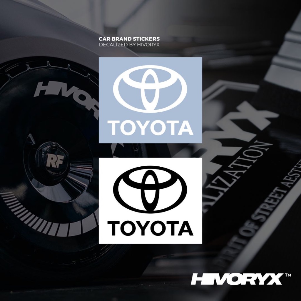 「TOYOTA LOGO STICKER」CAR BRAND SERIES CAR DECAL AUTOMOTIVE DIE-CUT ...