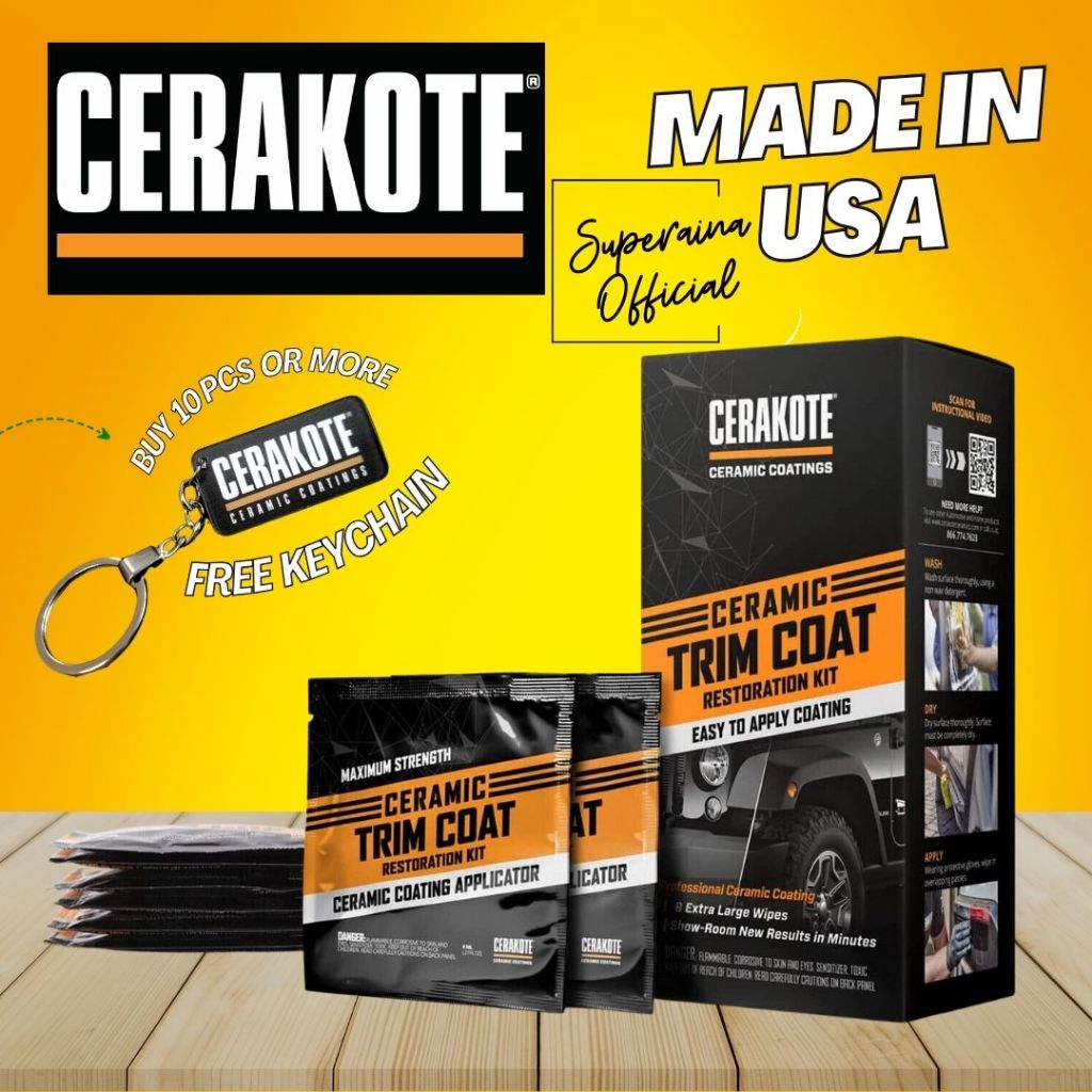 Cerakote Ceramic Coating Trim Coat Black Plastic Bumper Restoration Kit ...