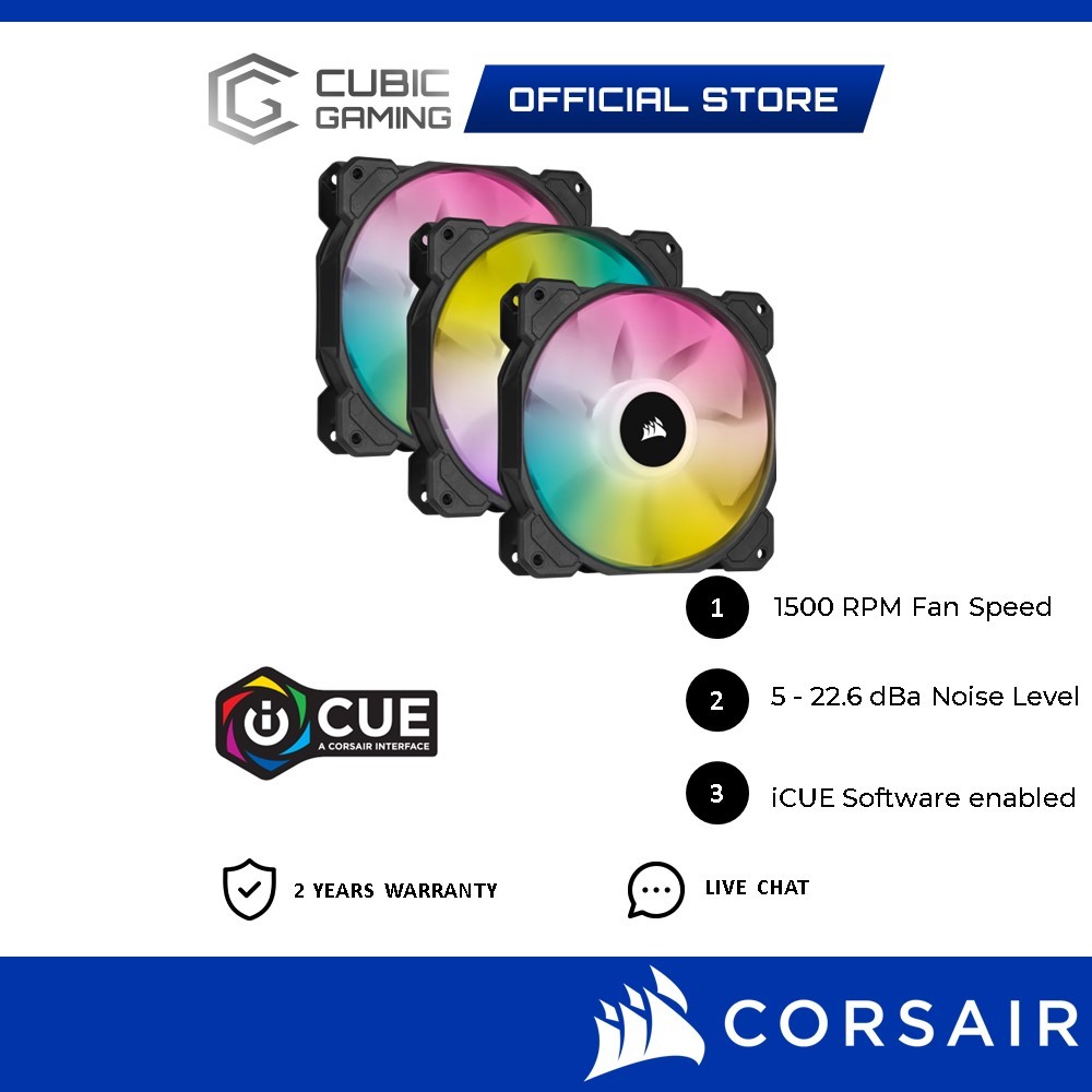 Corsair iCUE SP120/ SP140 RGB ELITE Performance 120/140mm PWM Fan ...