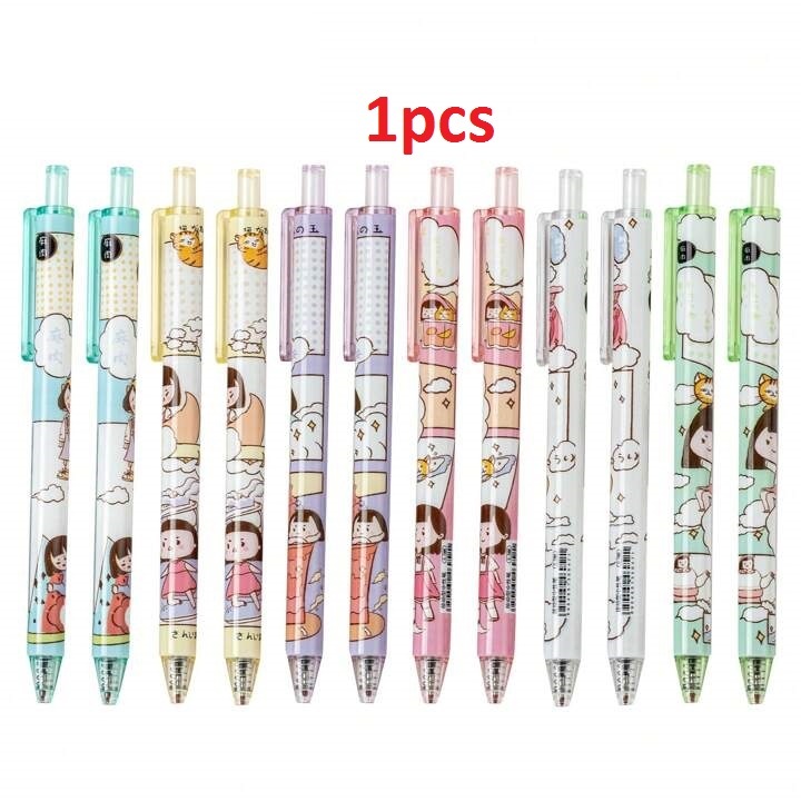 Cartoon korean cute girls stationery black ink 1pcs | Shopee Singapore
