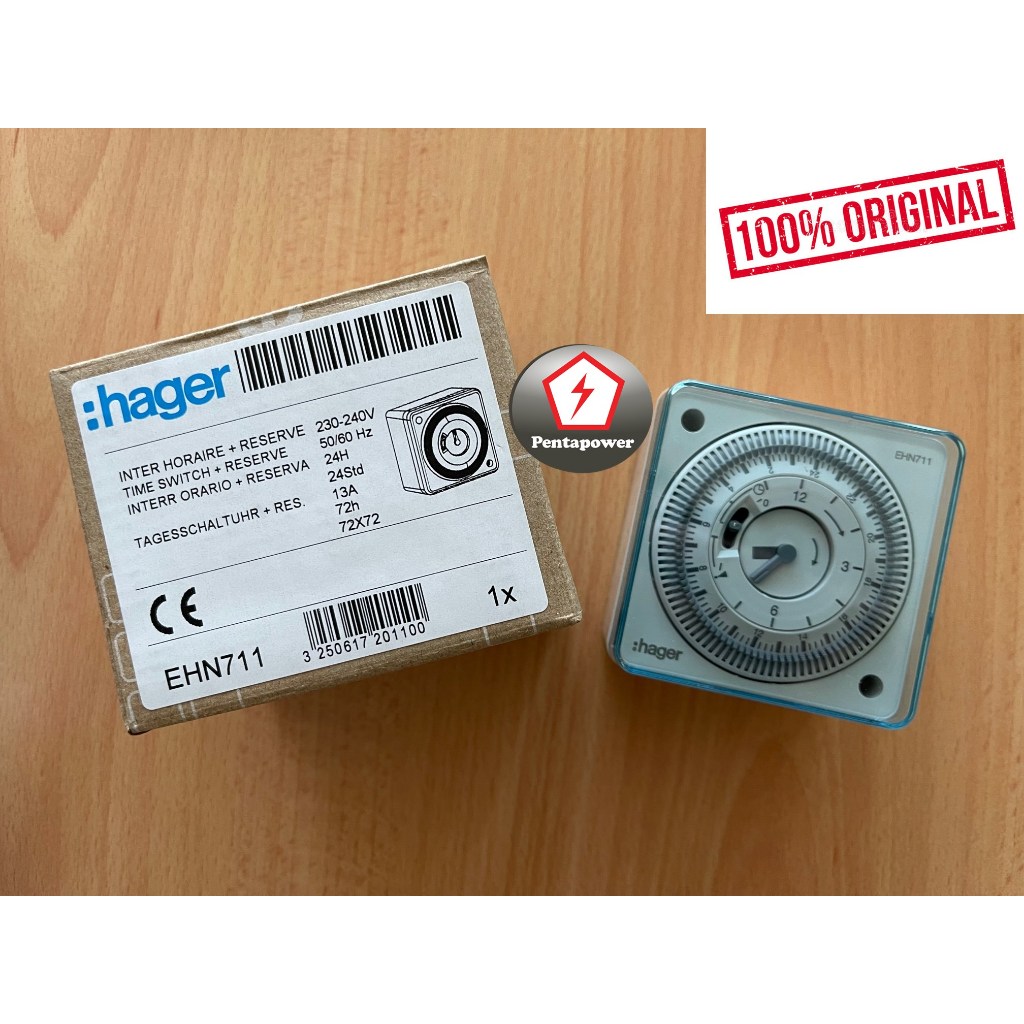 HAGER TIMER EHN711 24 HOURS TIMER Analogue Time Switches ( NEW MODEL ...