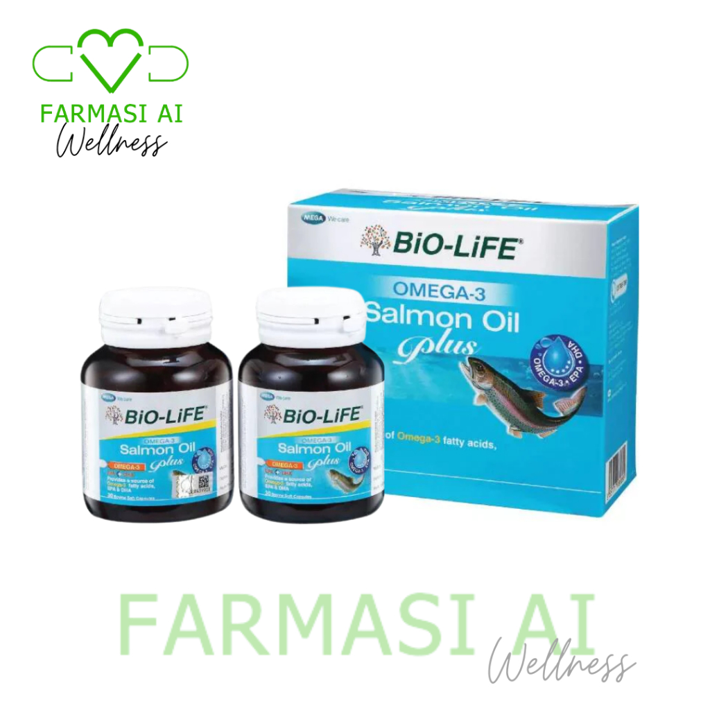 Bio-Life Omega-3 Salmon Oil Plus 2x30 Soft Capsules (Exp Date: 04/2026 ...