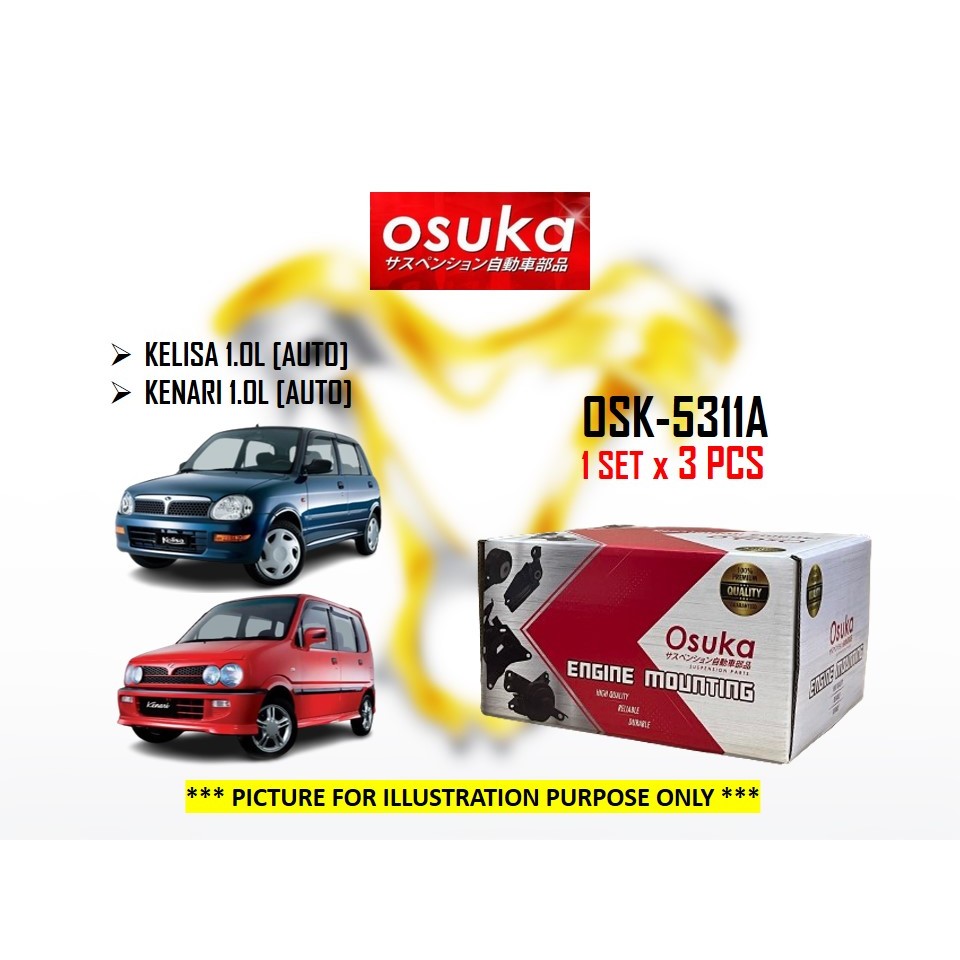 OSUKA - Perodua Kelisa Kenari Engine Mounting Kit Set Auto & Manual ...