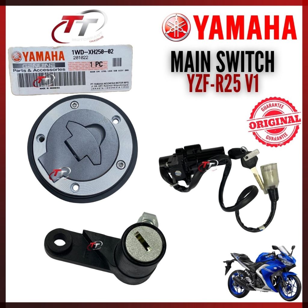 R25 YZF-R25 V1 Main Switch Key Lock Full Set Suis Mainswitch Kunci ...