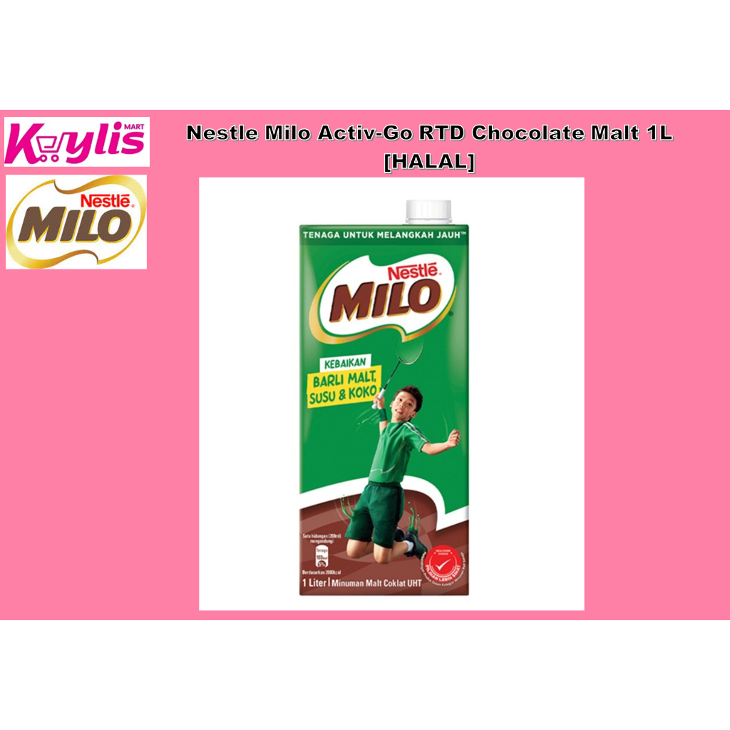 Nestle Milo Activ-Go RTD Chocolate Malt 1L [HALAL] | Shopee Singapore