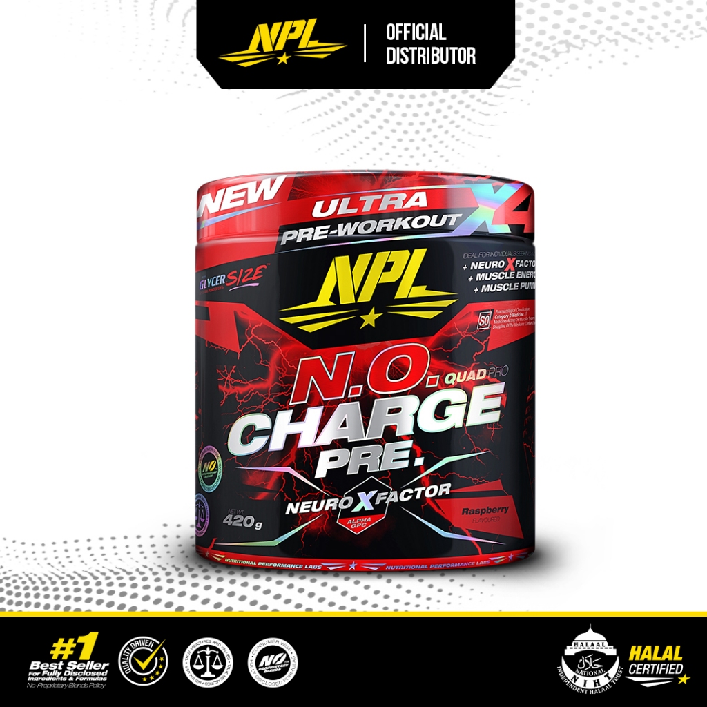 NPL N.O Charge Pre Workout (420g) Electrolyte Muscle Pump Energy ...