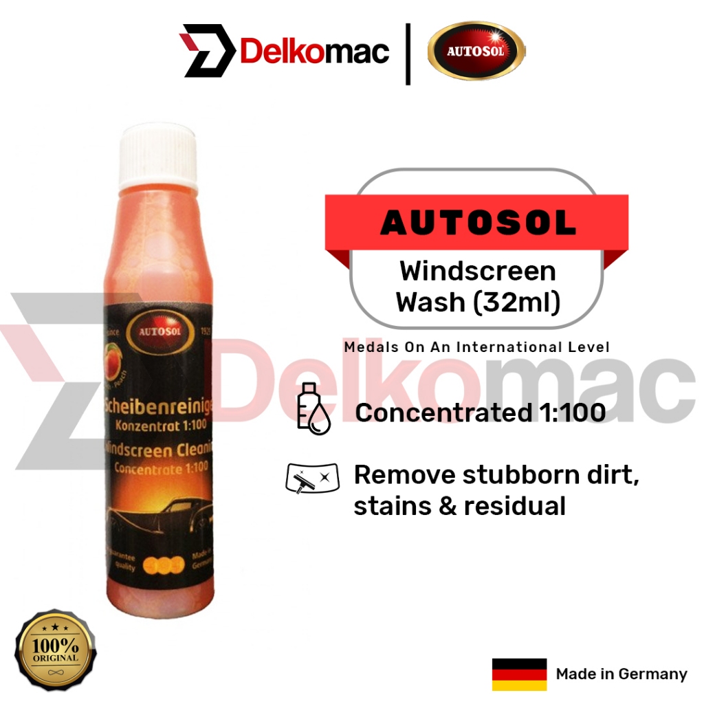 Autosol Windscreen Cleaner (Germany) - 32ml High Concentrated Removes ...