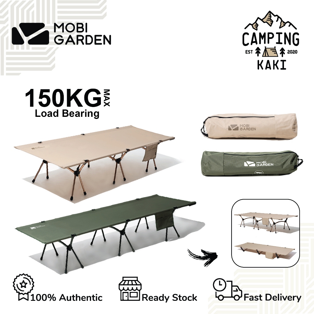 Mobi Garden Aluminum Folding Bed Camping Outdoor Folding Bed Portable ...
