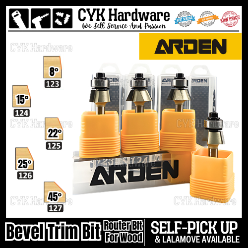 ARDEN Router Bit - Bevel Trim Bit ( 123 / 124 / 125 / 126 / 127 ...