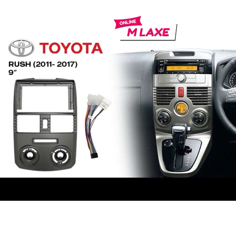 Android Player Casing TOYOTA RUSH-9''-2008-2019-SILVER(WIth PNP Socket ...