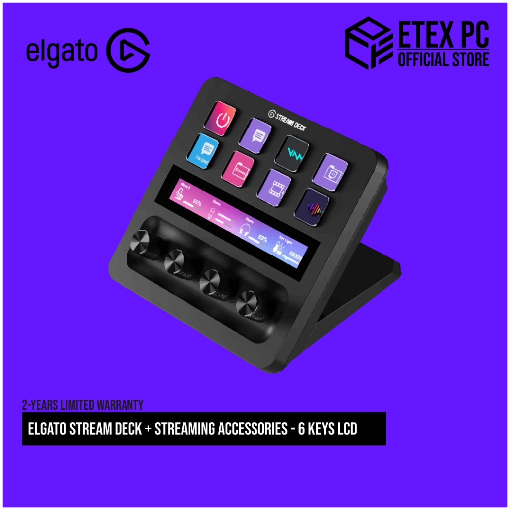 ELGATO Stream Deck + Streaming Accessories - 6 Keys LCD 10GBD9901 ...