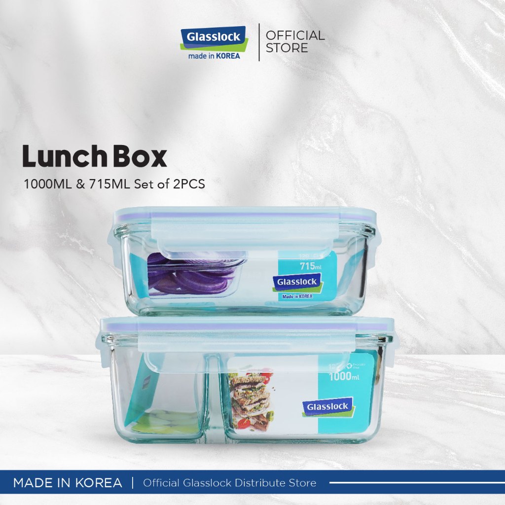 (Microwave Safe)Glasslock Airtight Food Container Bekas Kaca Makanan ...